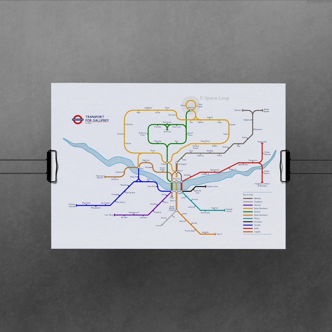 Doctor Who Tube Map – A3 Art Print - Etsy UK