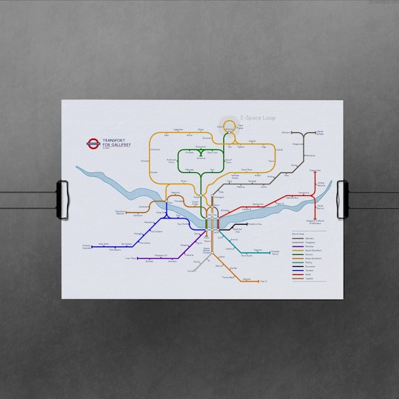 Doctor Who Tube Map A3 Art Print | Etsy