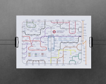 Doctor Who Tube Map A3 Art Print - Etsy UK