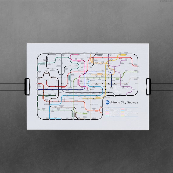 REM Subway Map A3 Art Print - Etsy UK