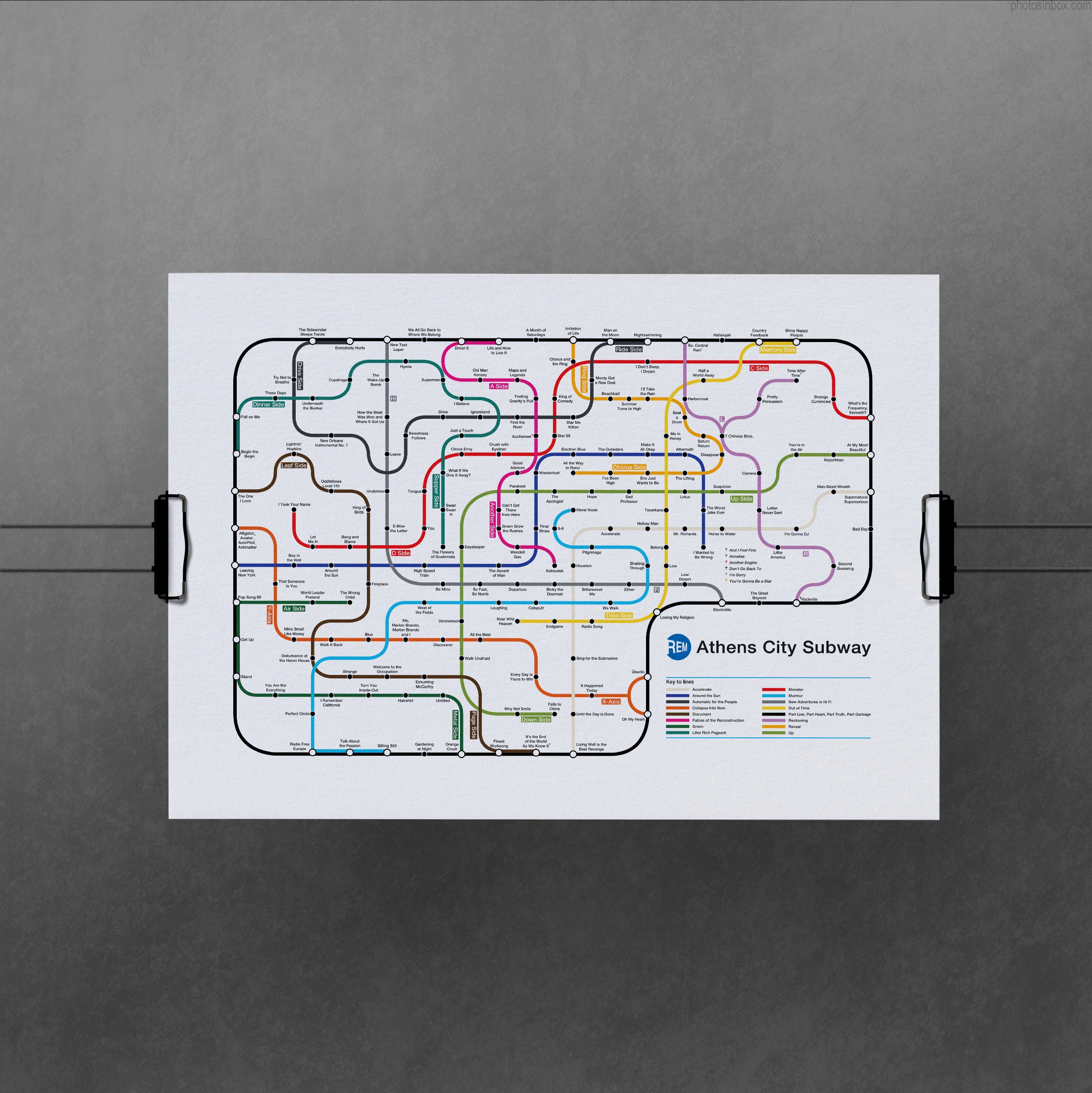REM Subway Map – A3 Art Print - Etsy UK