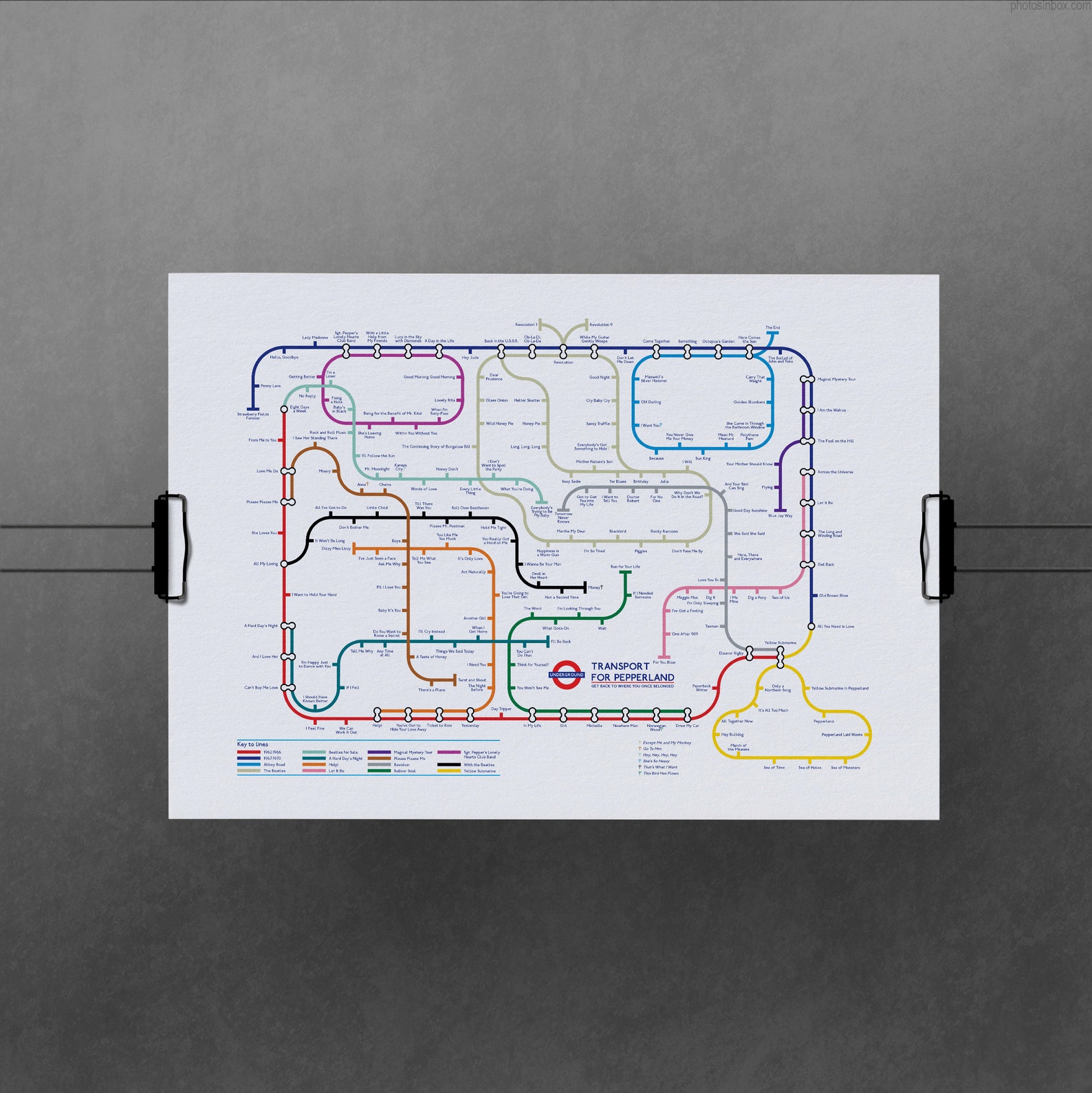 Beatles Tube Map – A3 Art Print - Etsy UK