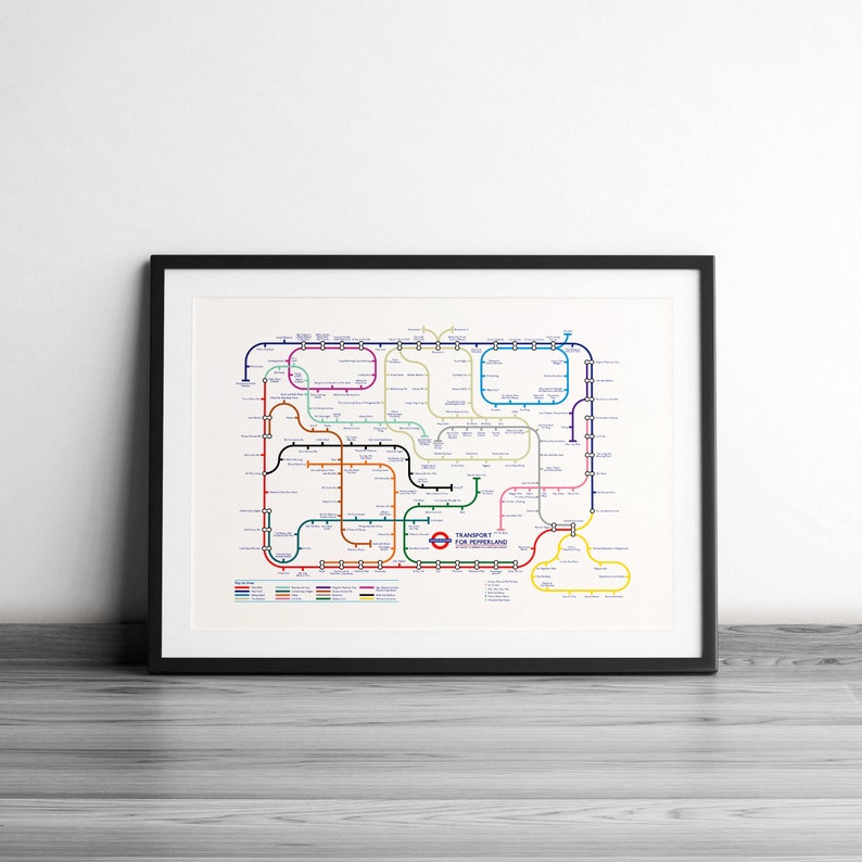 Beatles Tube Map – A3 Art Print - Etsy Canada