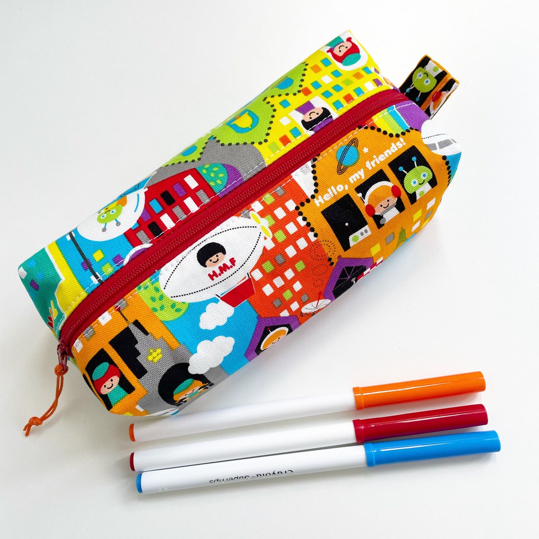 Handmade Unique Lined Zippered Boxy Pouch Canvas - Etsy