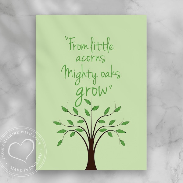 Mighty Oaks From Little Acorns Grow - Etsy