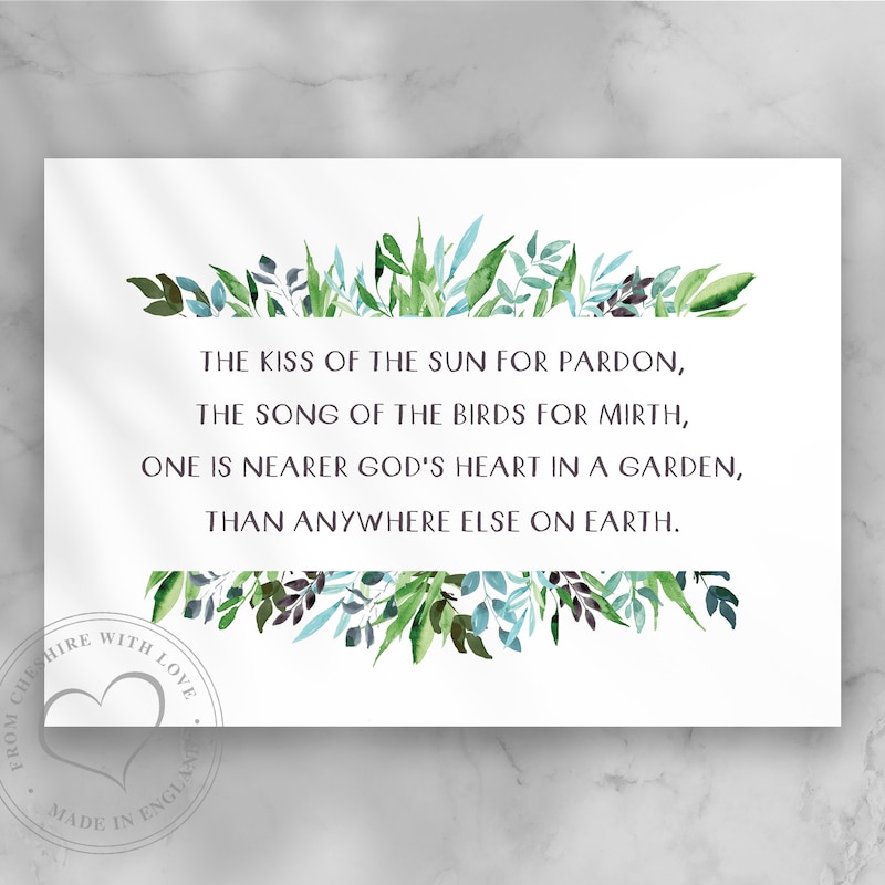 Gods Garden Poem - Etsy