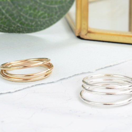 Spinner Ring Sterling Silver Stacking Ring - Etsy