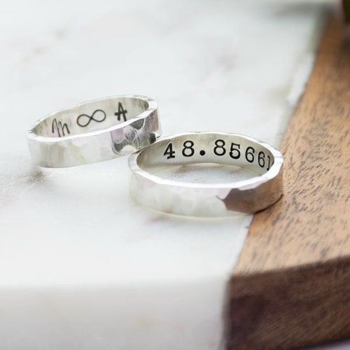 Personalized Promise Ring for Her Initial Ring Custom Letter | Etsy UK