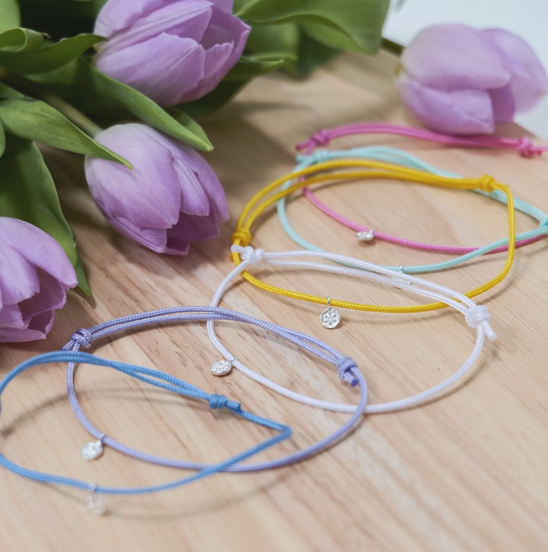 Daisy Dot Adjustable Bracelet Daisy Chain Charm Jewellery Sterling ...