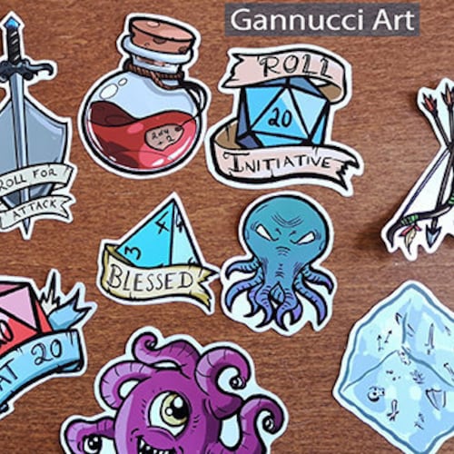 D&D Sticker Sets Cute Sets of Stickers Featuring Imagery From - Etsy UK