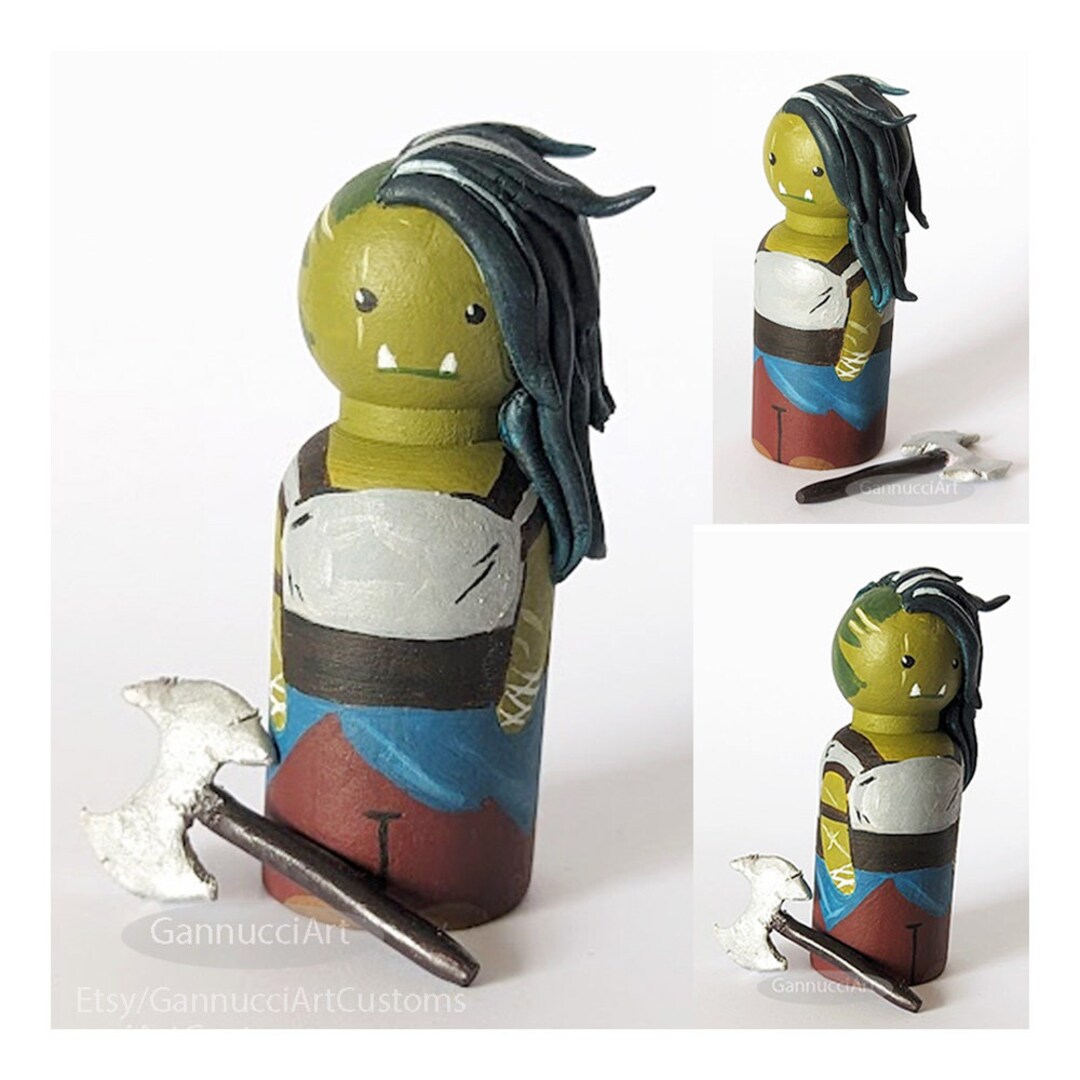 Custom Wooden Character Pegs D&D Cake Topper Gift OC - Etsy