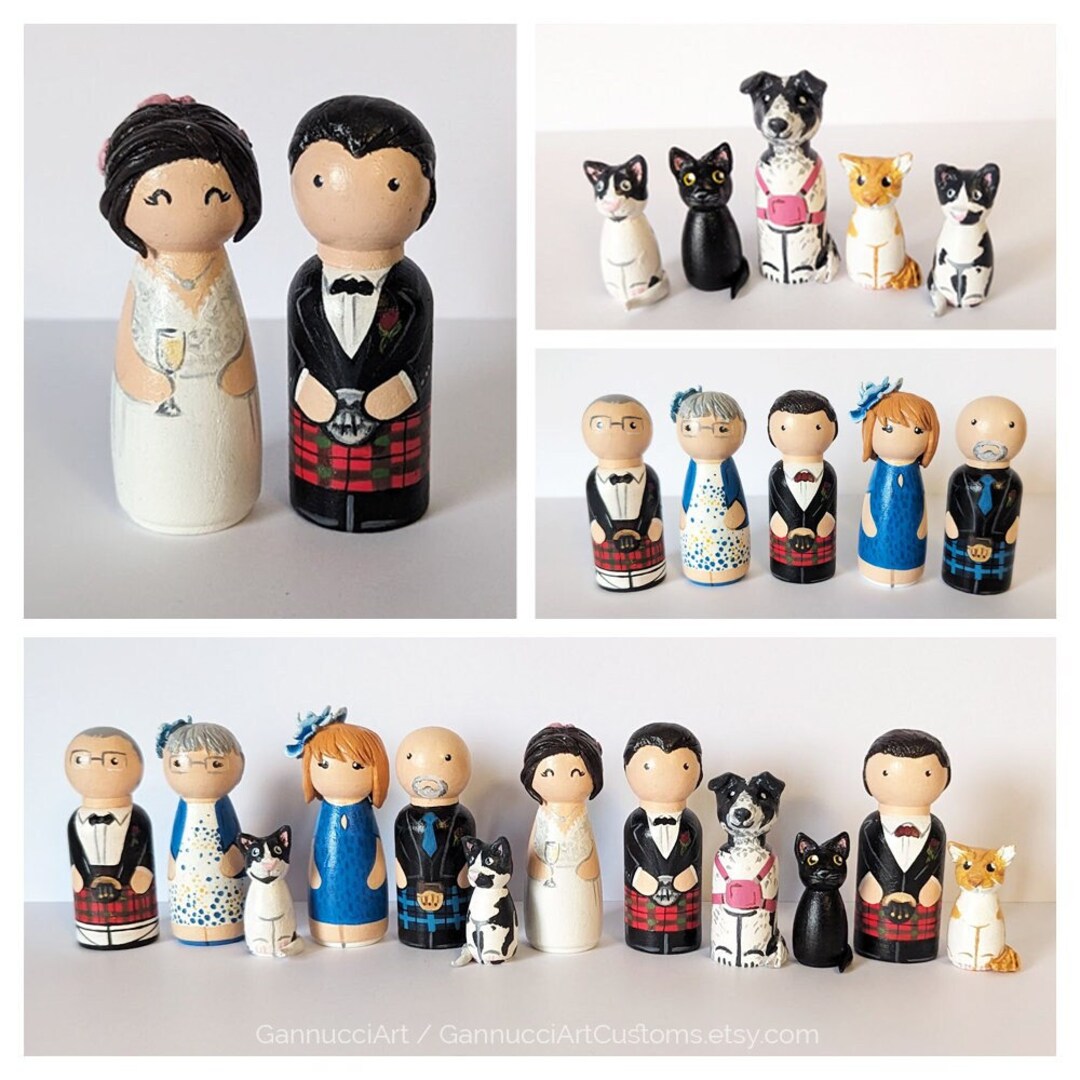 Custom Wedding Cake Topper Dolls - Etsy