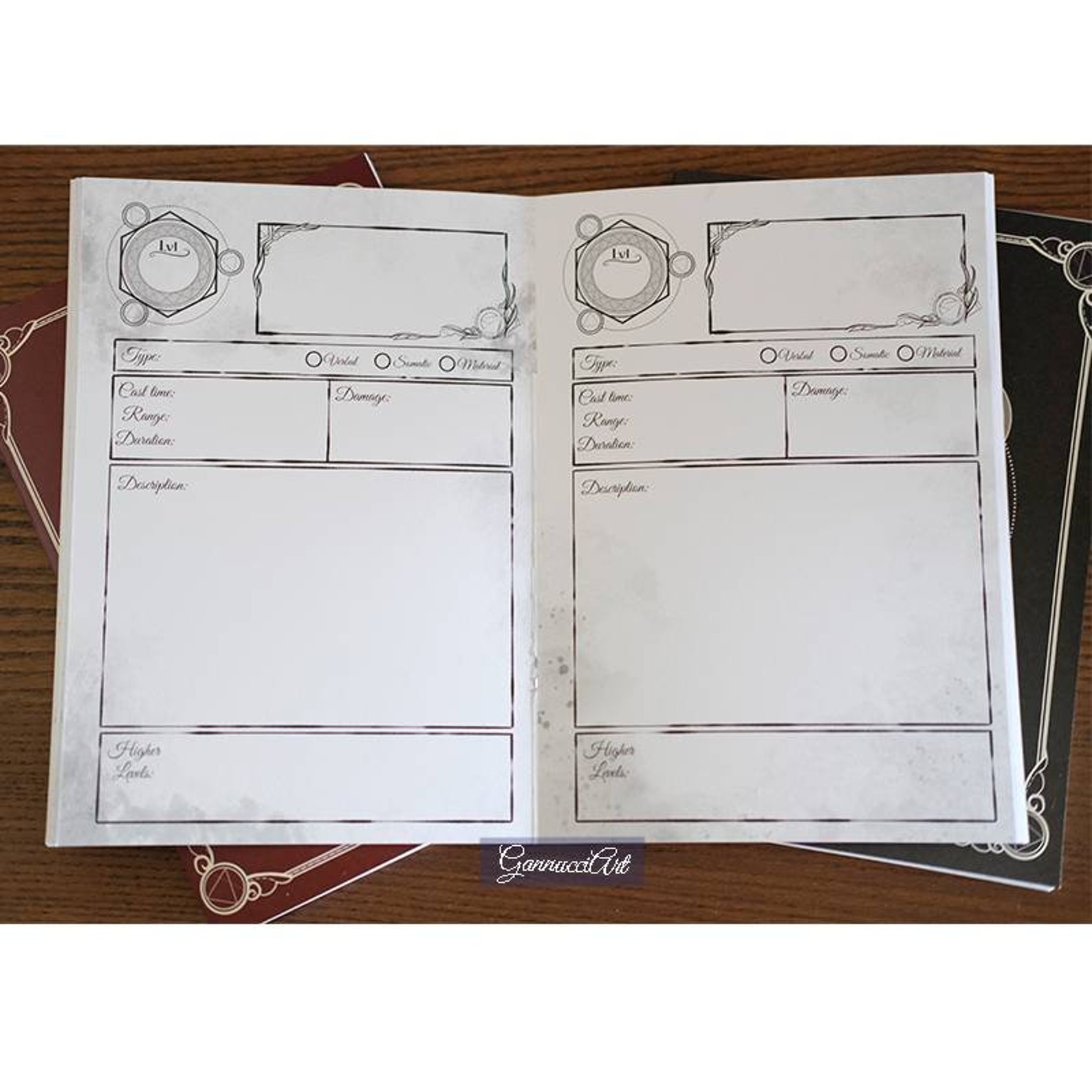 Spell Book for D&D or Ttrpg's Blank Spell Sheets and - Etsy UK