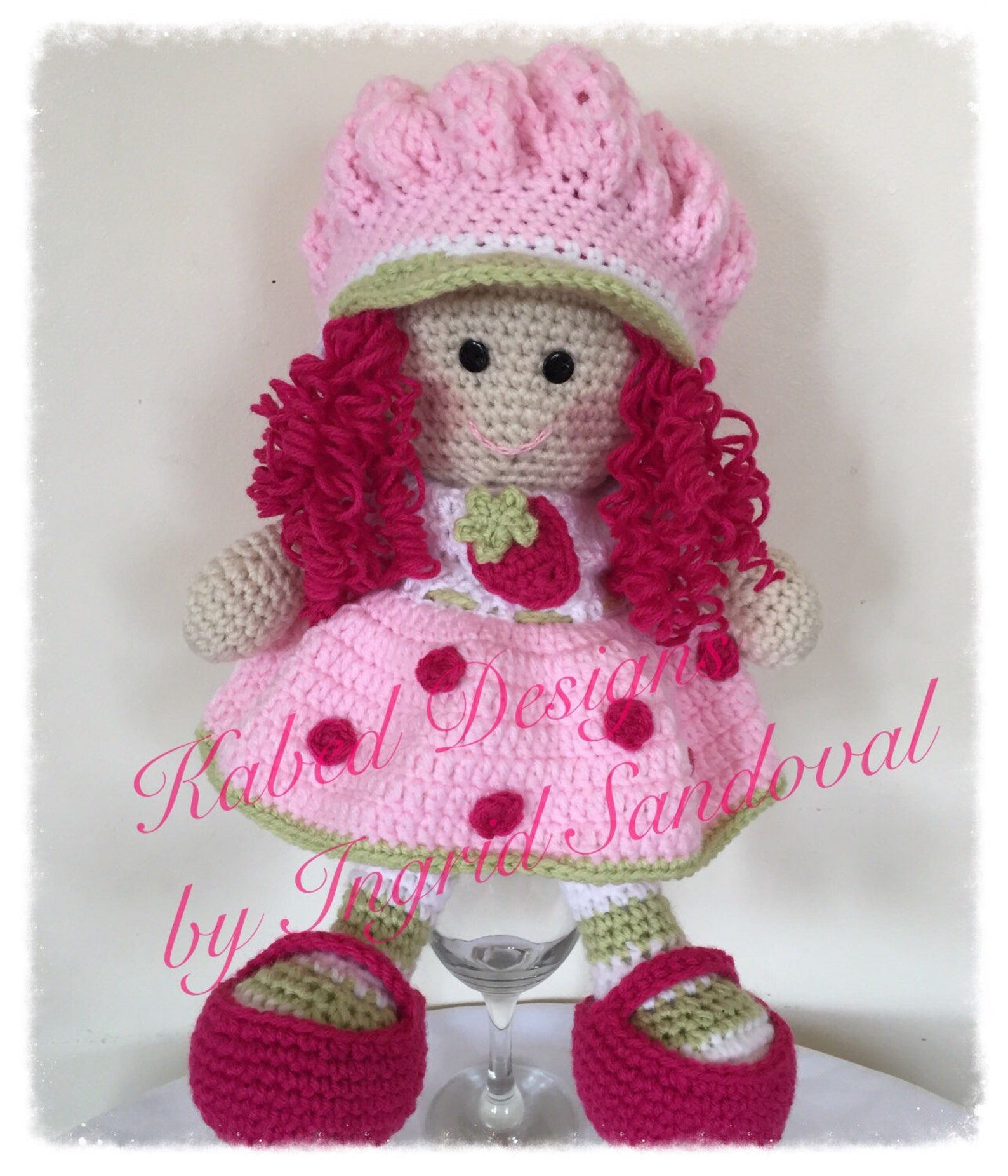 Strawberry Shortcake Crochet Doll, Handmade Doll, Crochet Doll. Here ...
