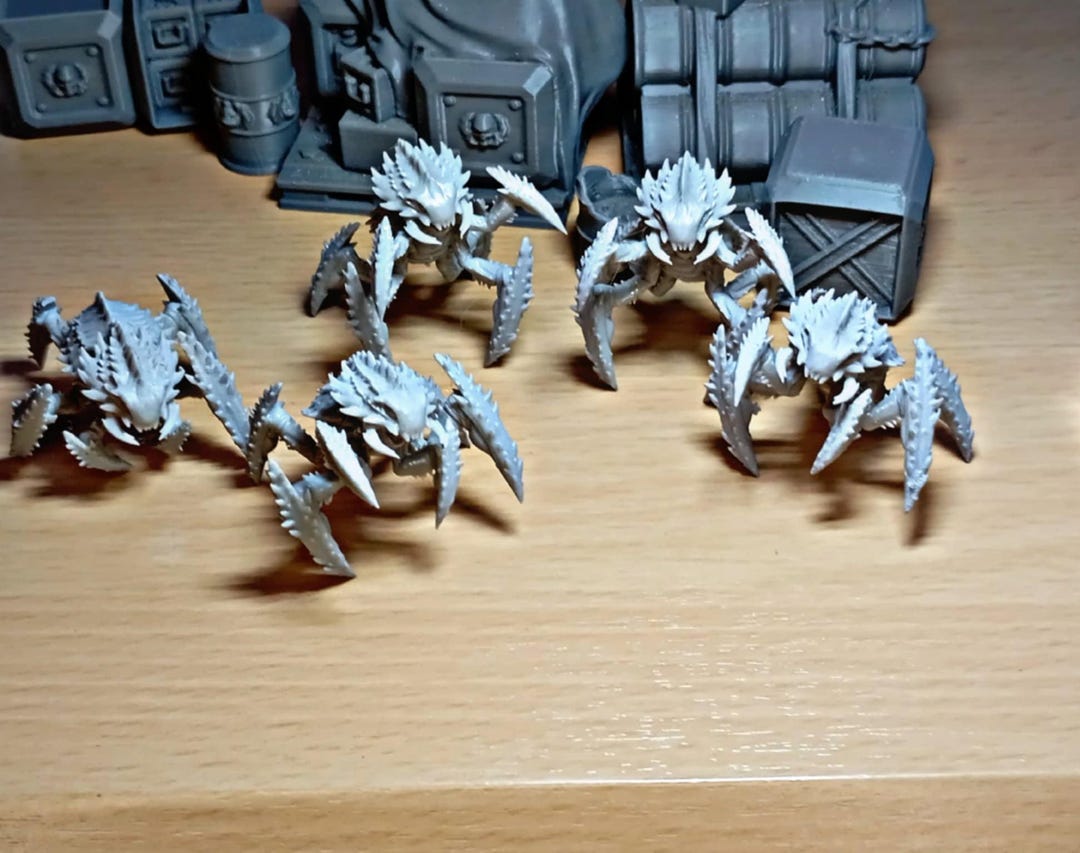 32mm Sci-fi Miniatures, Arachnirid Crawlers X5 , Wargaming, Aliens, Sci ...