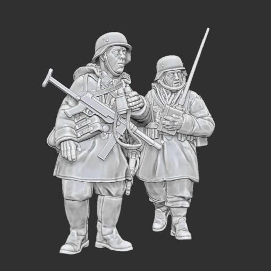 28mm 1/50 German Forward Observer and Radioman, Wargaming, Bolt Action ...