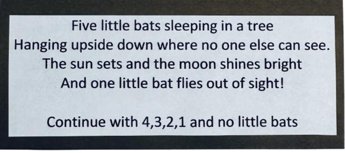 Five Little Bats Felt Board Story - Etsy