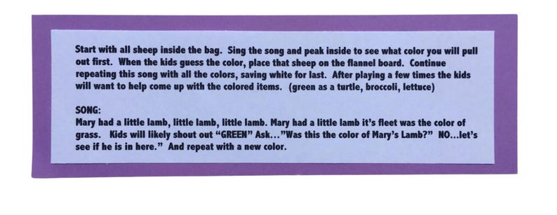 Mary Had a Colorful Lamb Felt Board Story - Etsy