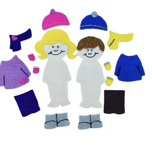 Snow Clothes Felt Board Story - Etsy
