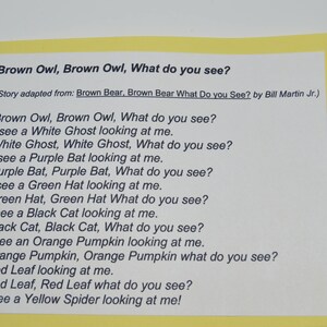 Brown Owl, Brown Owl What Do You See Flannel Board Story - Etsy