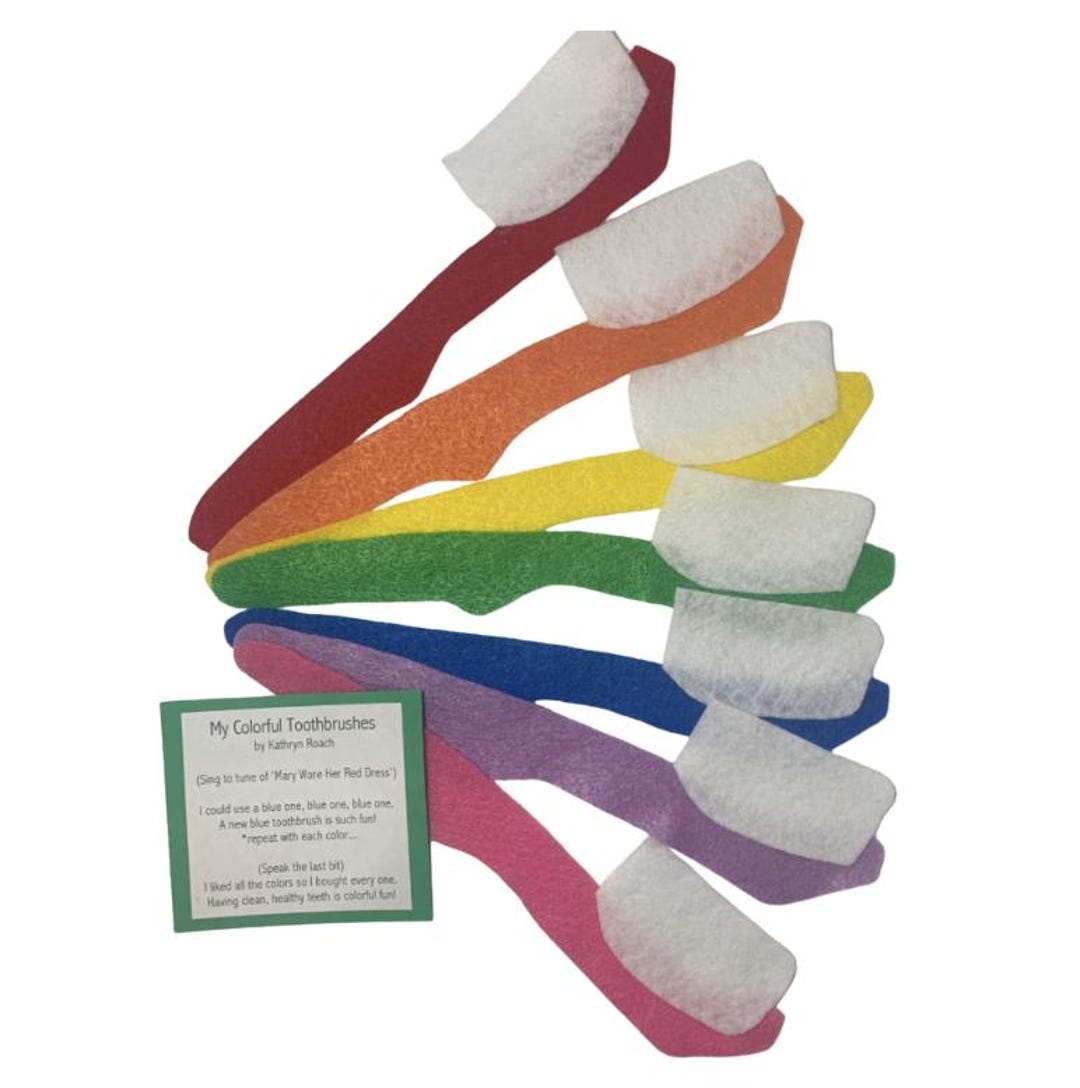 My Colorful Toothbrushes Felt Board Story - Etsy