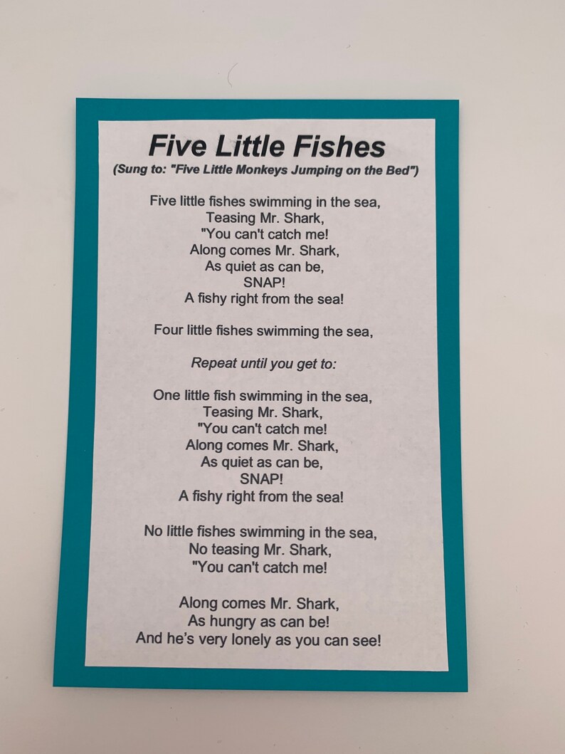 Five Little Fishies Flannel Board Story - Etsy