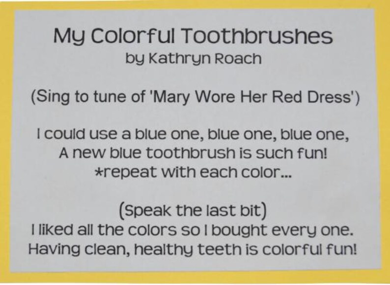 My Colorful Toothbrushes Felt Board Story - Etsy