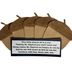 Five Little Acorns & A Squirrel Felt Board Story - Etsy