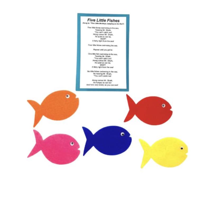 Five Little Fishies Felt Board Story - Etsy