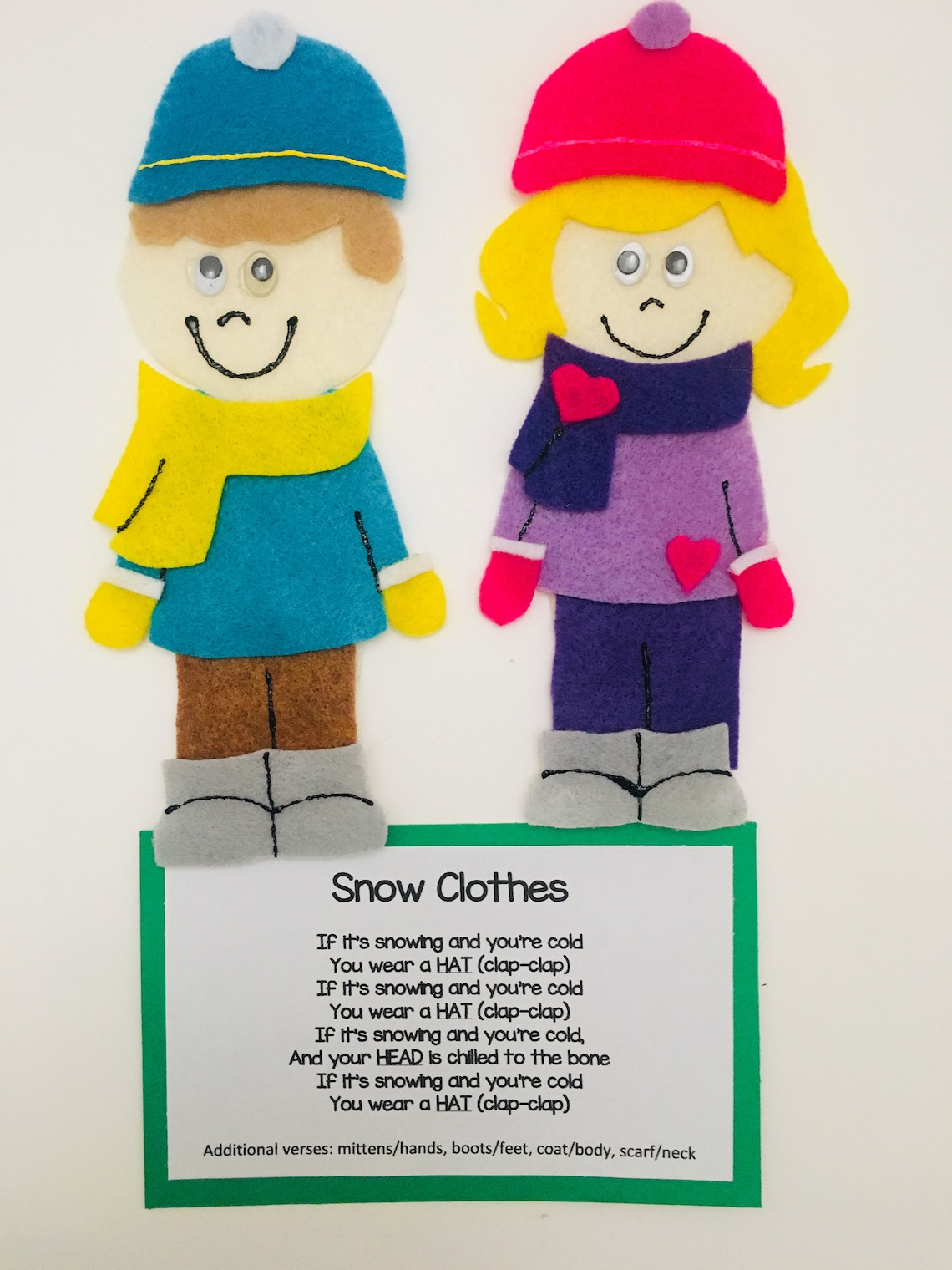 Snow Clothes Flannel Board Story | Etsy