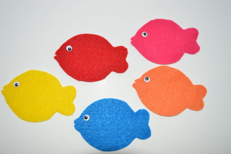 Five Little Fishies Flannel Board Story | Etsy