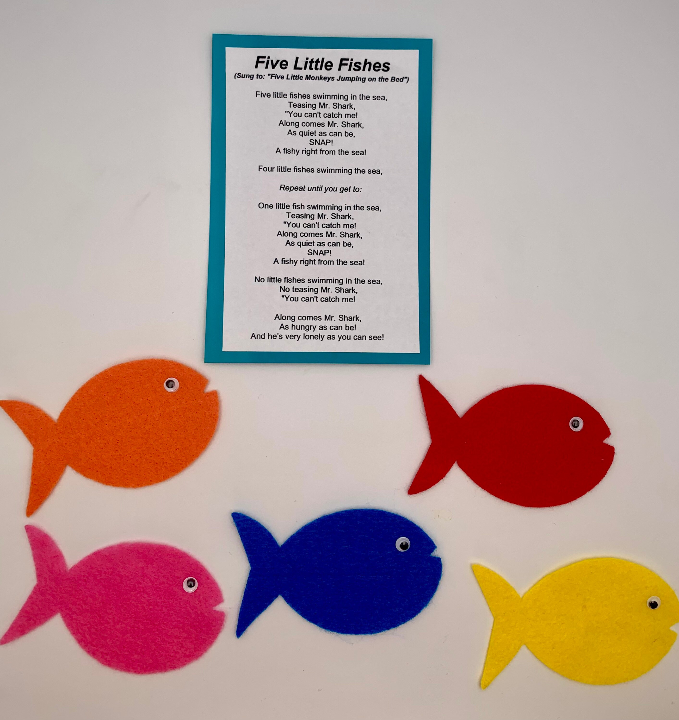 Five Little Fishies Flannel Board Story - Etsy