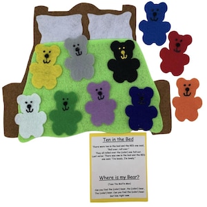 Ten in the Bed Felt Board Story - Etsy