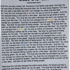 Scat the Cat Felt Board Story - Etsy