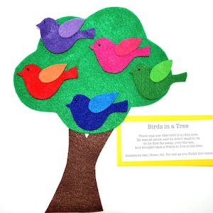 Five Little Birds Felt Board Story - Etsy