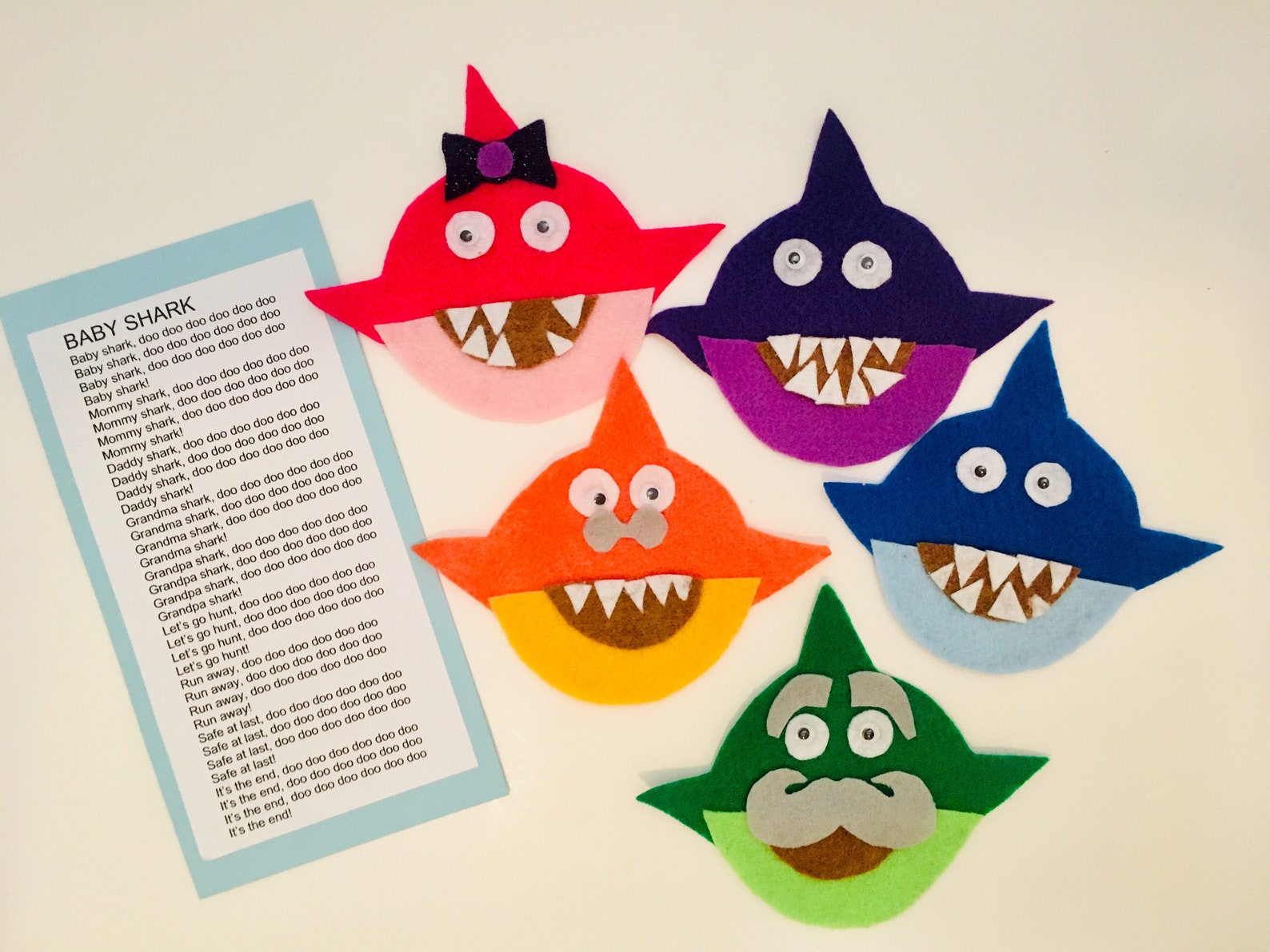 Baby Shark Flannel Board Story - Etsy