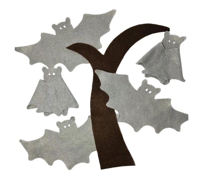 Five Little Bats Felt Board Story - Etsy