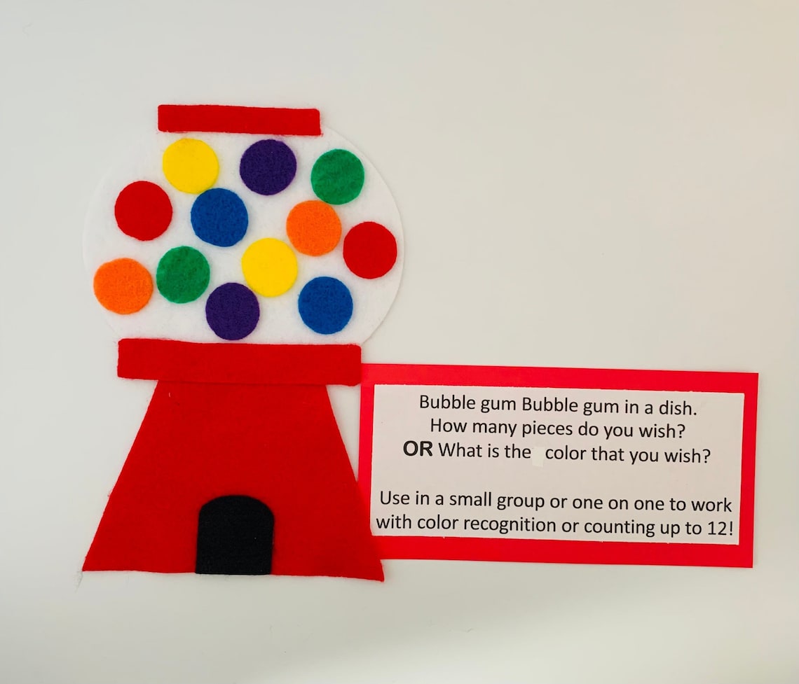 Counting Gumballs Felt Board Story - Etsy