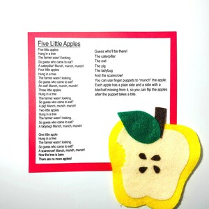 Five Little Apples Felt Board Story - Etsy