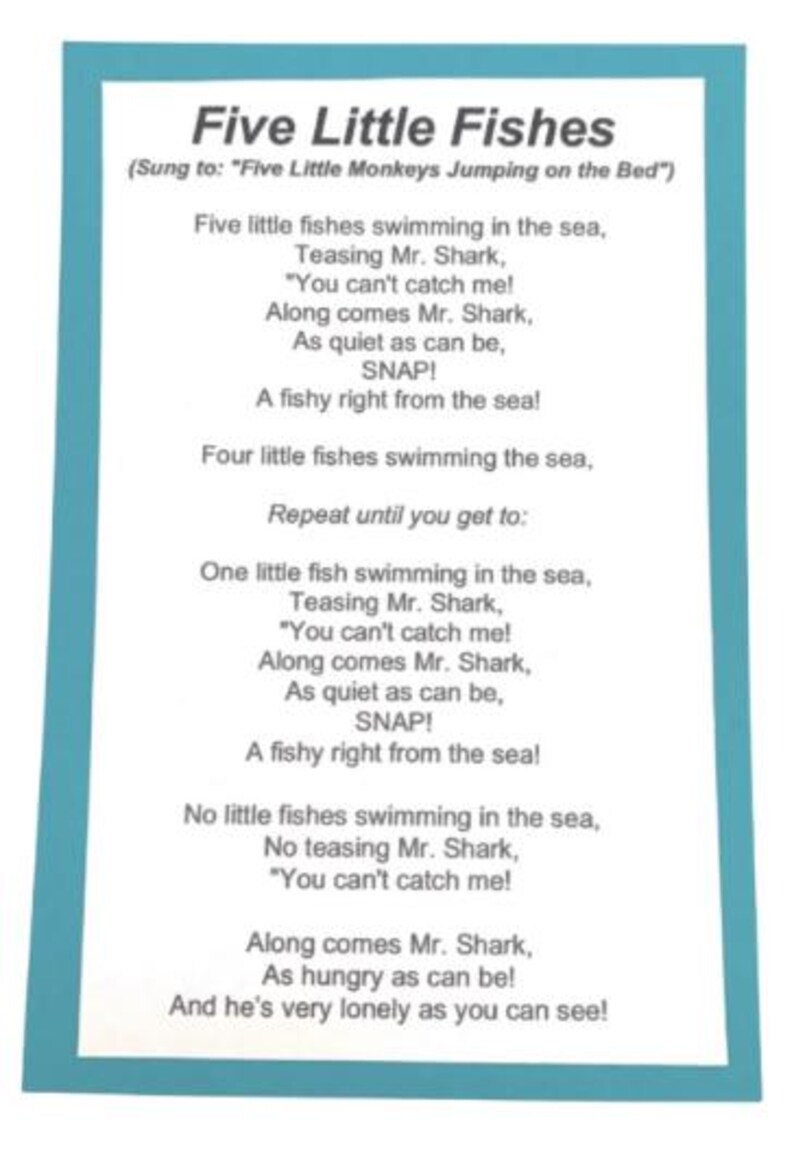 Five Little Fishies Felt Board Story - Etsy