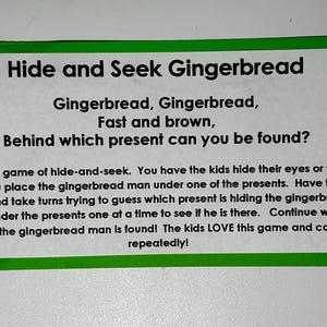 Gingerbread Man Hide and Seek Flannel Board Story - Etsy