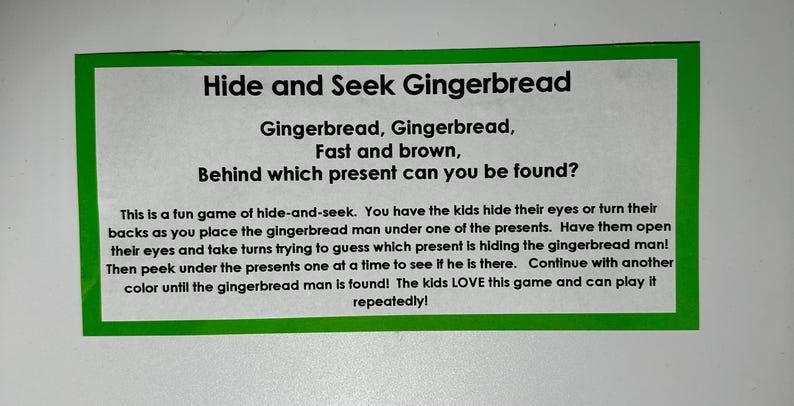 Gingerbread Man Hide and Seek Flannel Board Story - Etsy