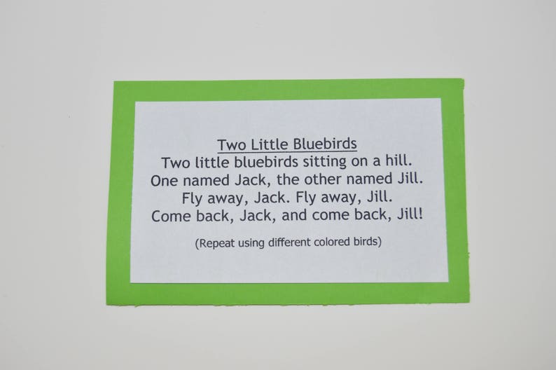 Two Little Blue Birds Flannel Board Story - Etsy