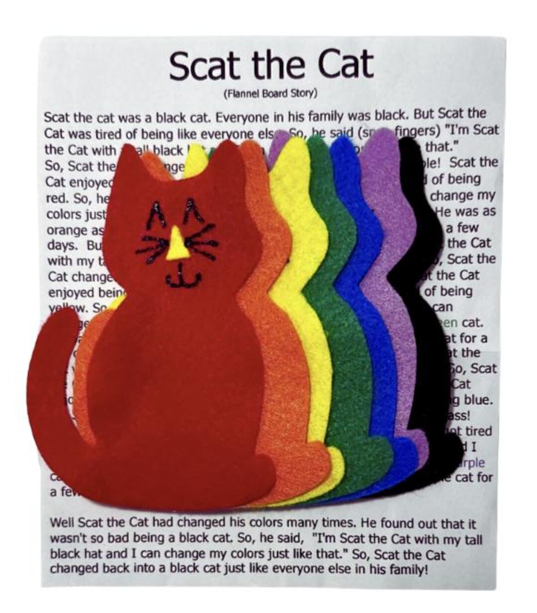 Scat the Cat Felt Board Story - Etsy