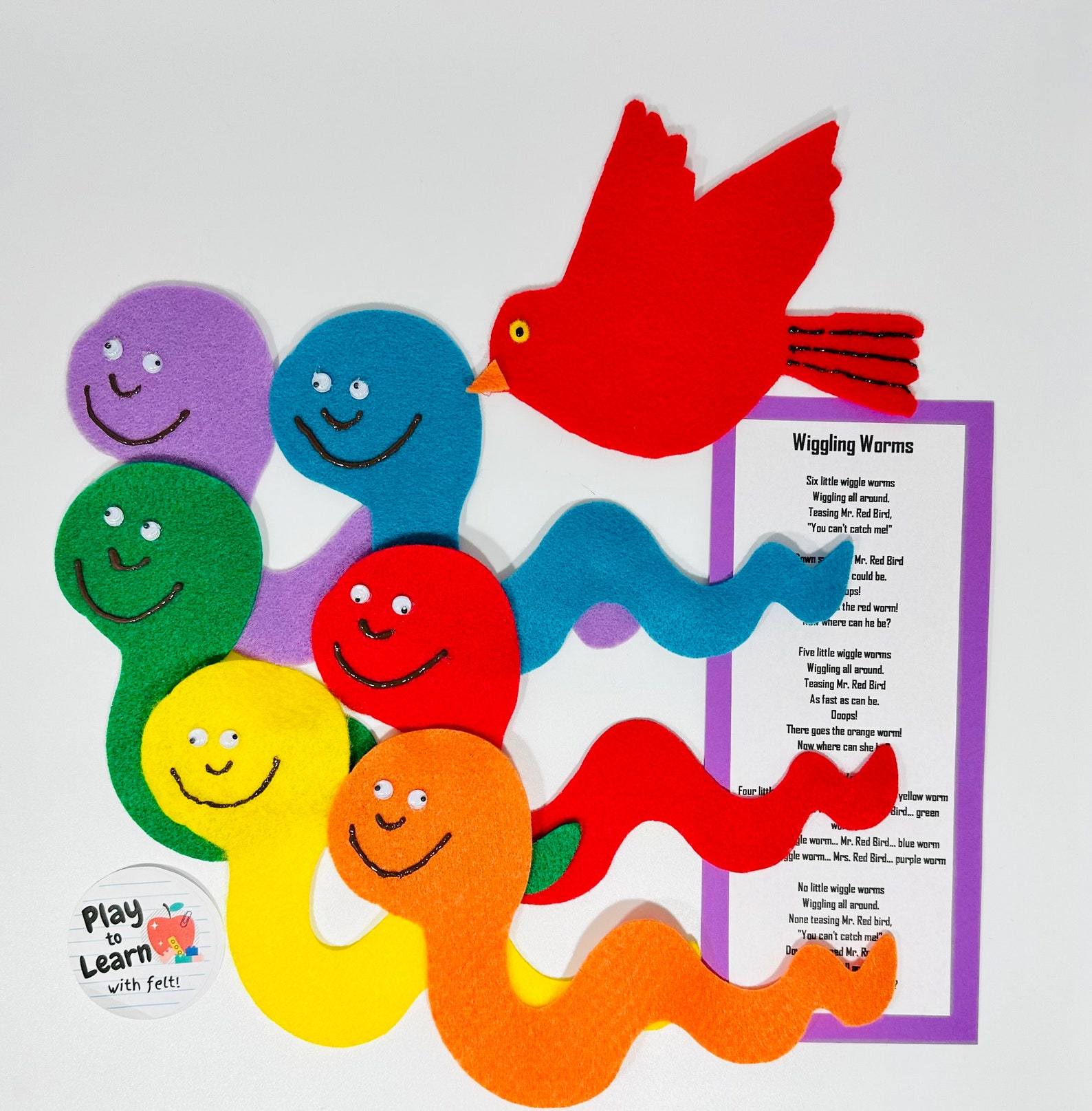 Wiggly Worm Felt Board Story - Etsy
