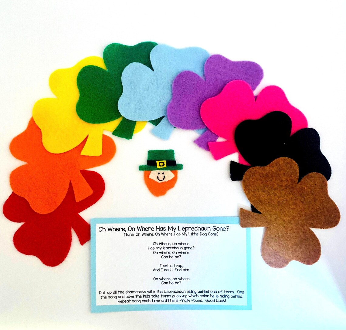 Leprechaun Hiding Felt Board Story - Etsy