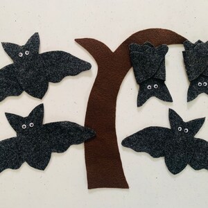 Five Little Bats Flannel Board Story - Etsy