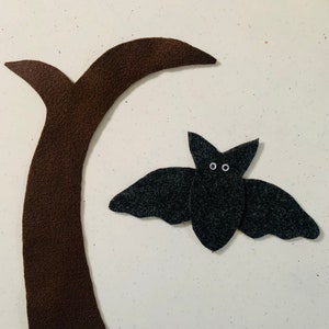 Five Little Bats Flannel Board Story | Etsy