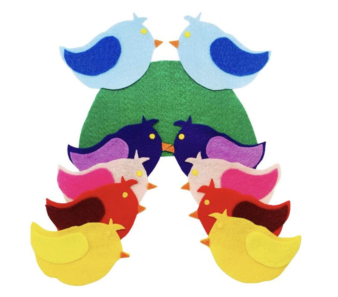 Two Little Blue Birds Felt Board Story - Etsy
