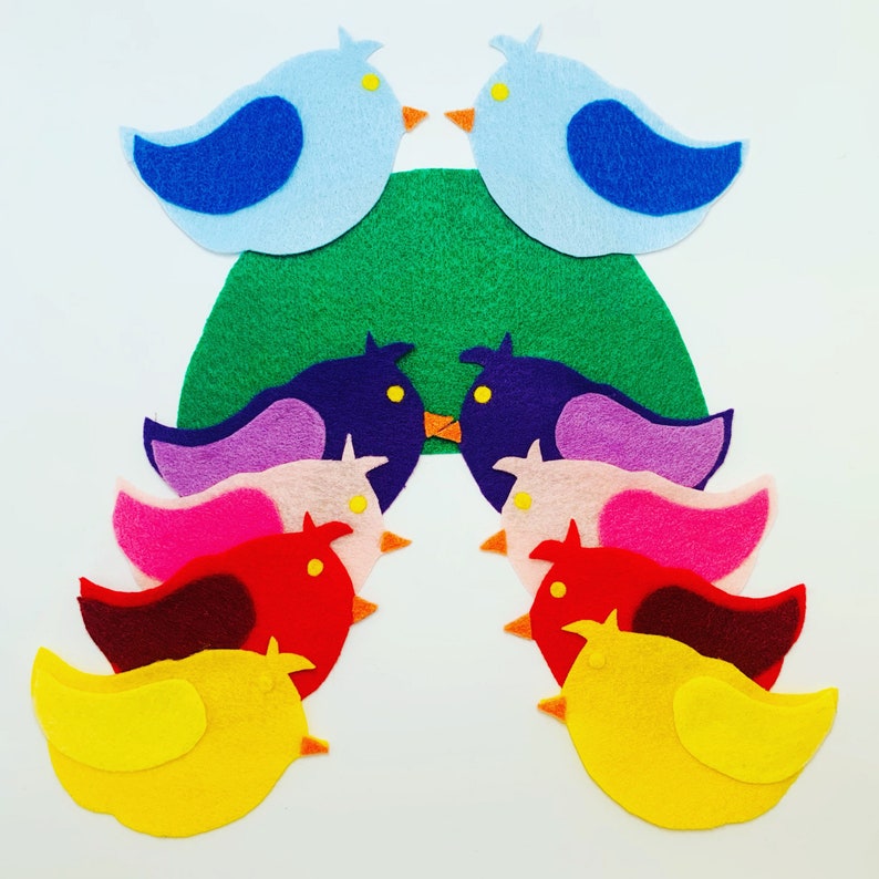 Two Little Blue Birds Flannel Board Story - Etsy